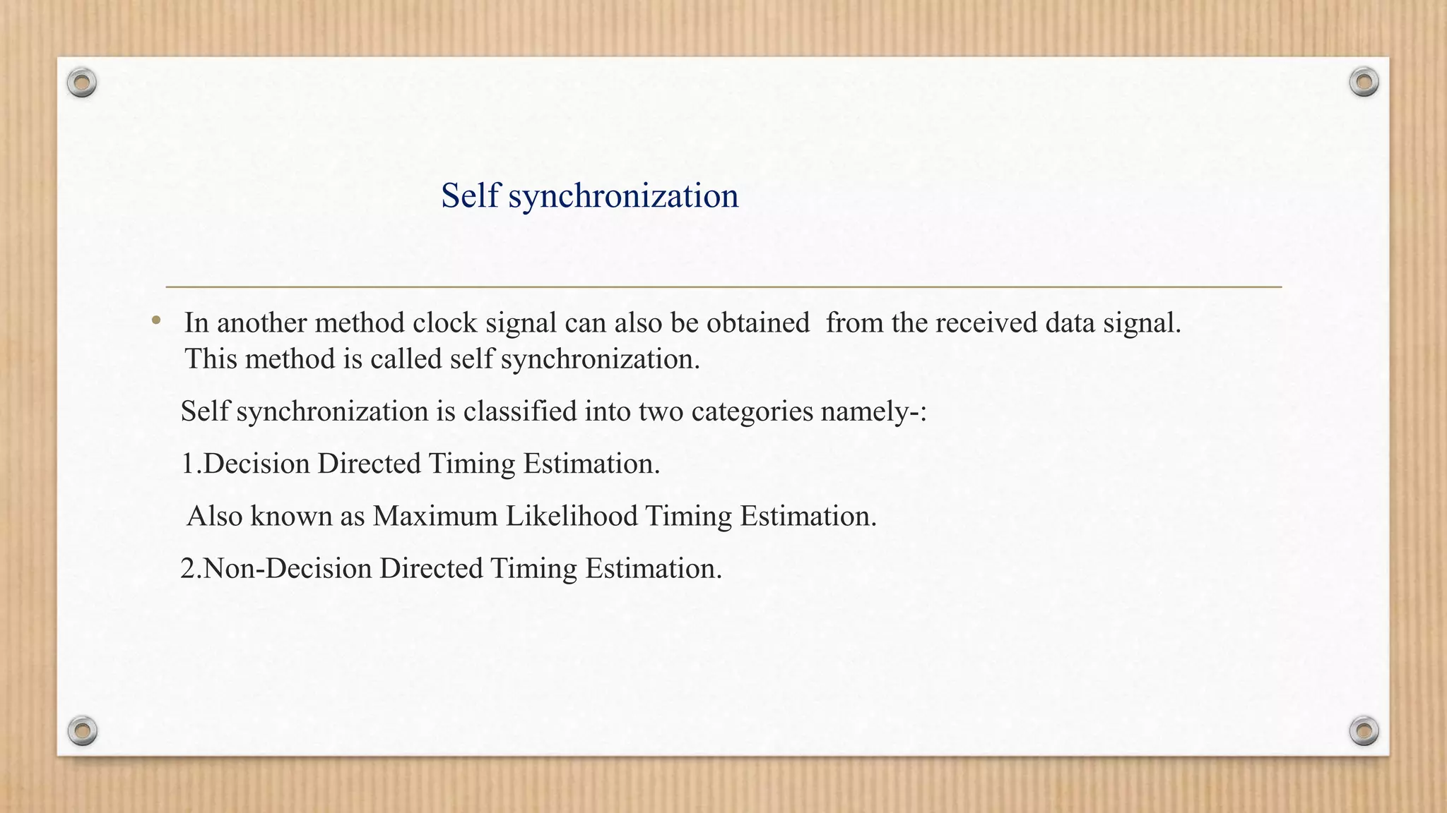 Symbol Timing Estimation By Sachin Maithani Ppt