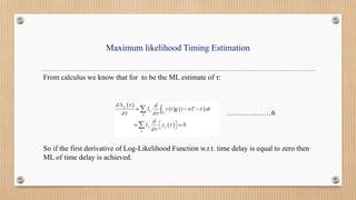 Symbol timing estimation by sachin maithani | PPT