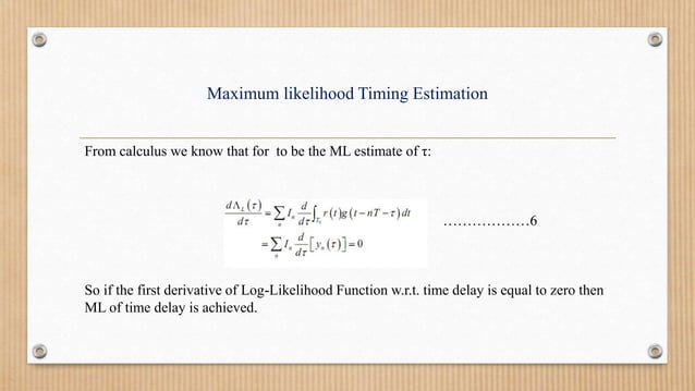 Symbol timing estimation by sachin maithani | PPT