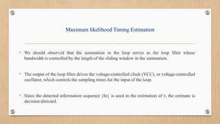 Symbol timing estimation by sachin maithani | PPT