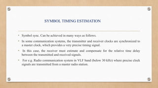 Symbol timing estimation by sachin maithani | PPT