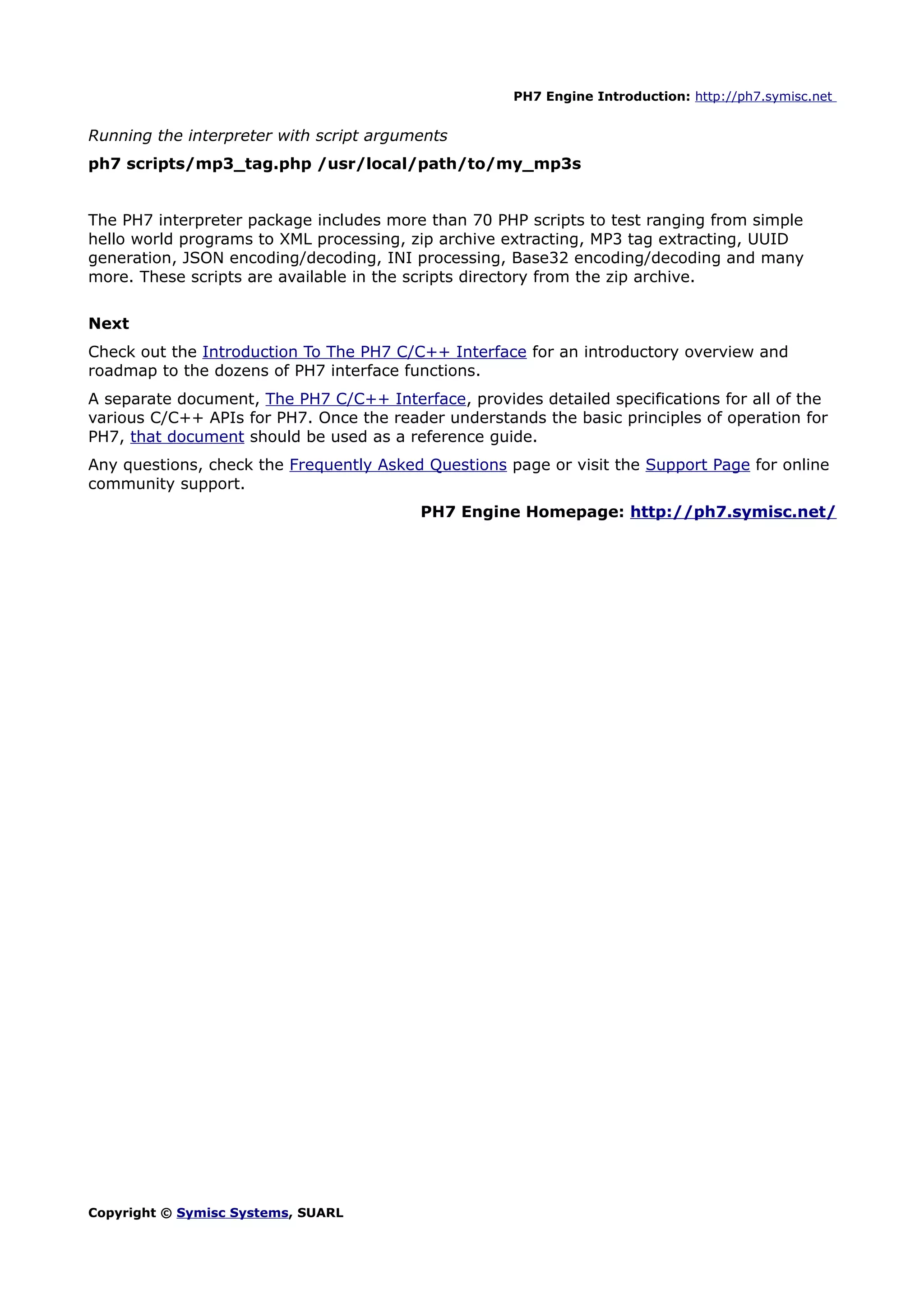 Introduction To Embedding The Ph7 Php Engine In A Cc Host Application Pdf