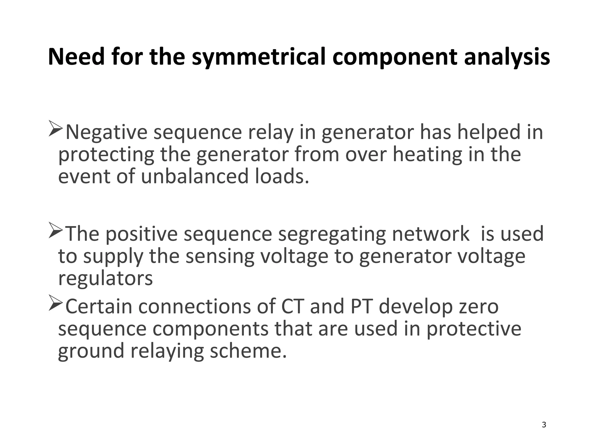 Symmetrical component method for 3 phase power representation | PPT