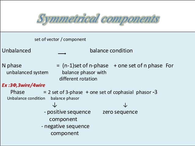 Symmetrical components