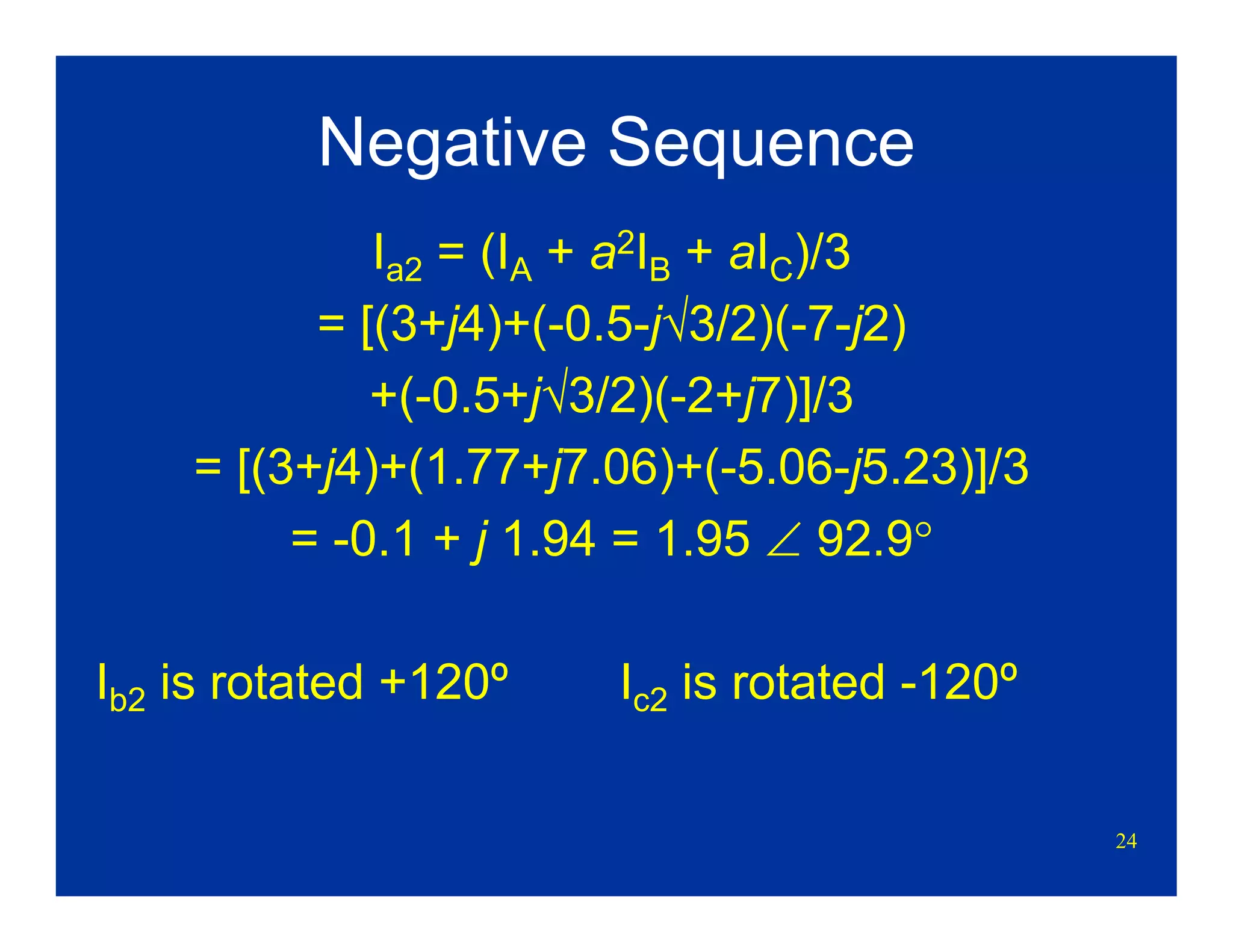 Symmetrical Components Fault Calculations | PDF
