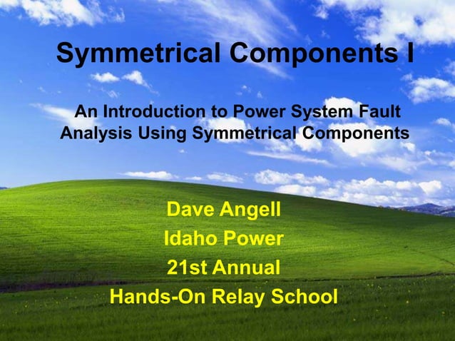 Symmetrical Components I 2004.ppt