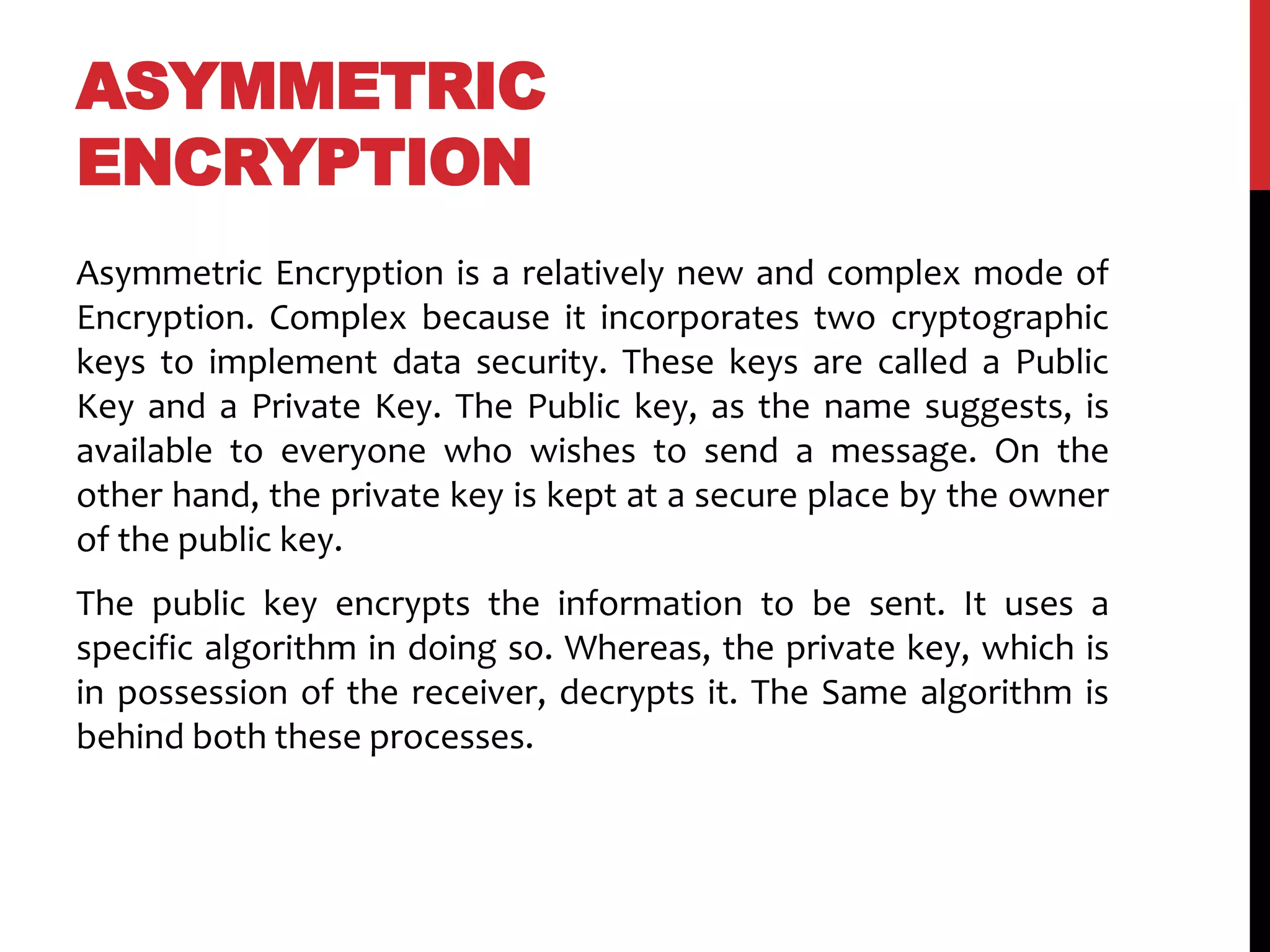 Symmetric and Asymmetric Encryption | PPTX | Internet | Computing