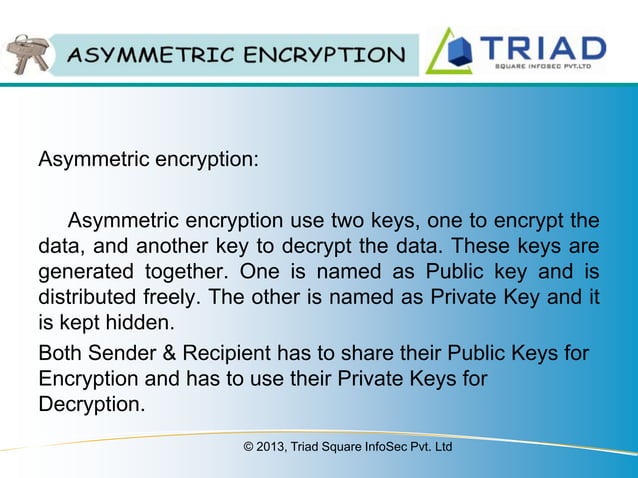 Symmetric and asymmetric key | PPTX | Computing | Technology & Computing