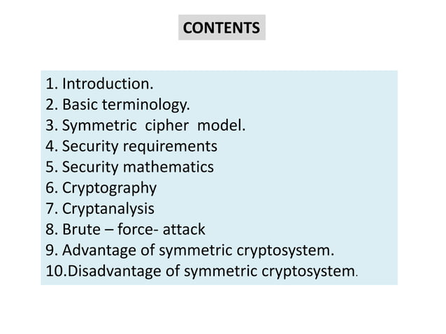 Symmetric Cipher Model Pptx