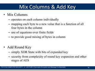 Symmetric encryption and message confidentiality | PPTX