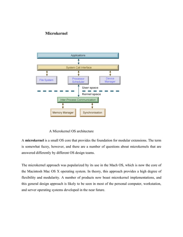 Symmetric multiprocessing and Microkernel | DOC