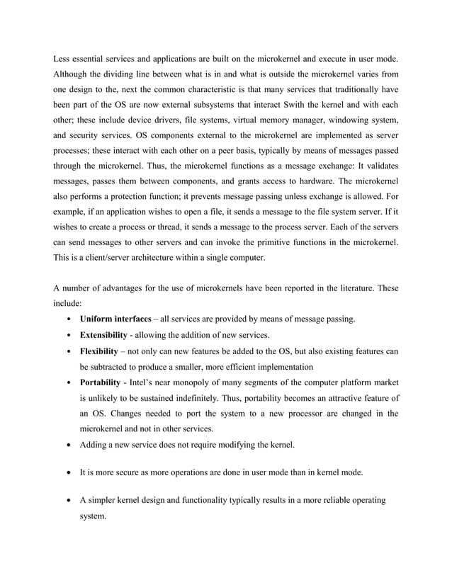 Symmetric multiprocessing and Microkernel | DOC