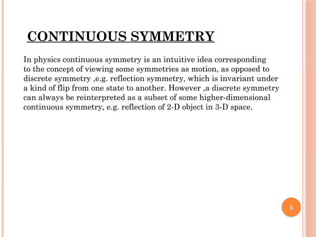 Symmetry Transformation or Operations in Particle Physics | PPTX