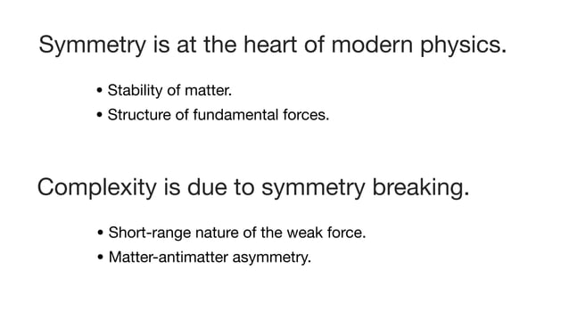 Wright Colloquium: The Power of Symmetry | PPT