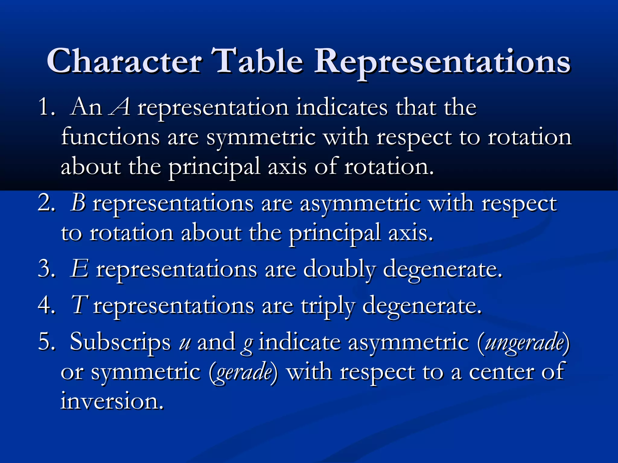 Symmetry And Group Theory Ppt