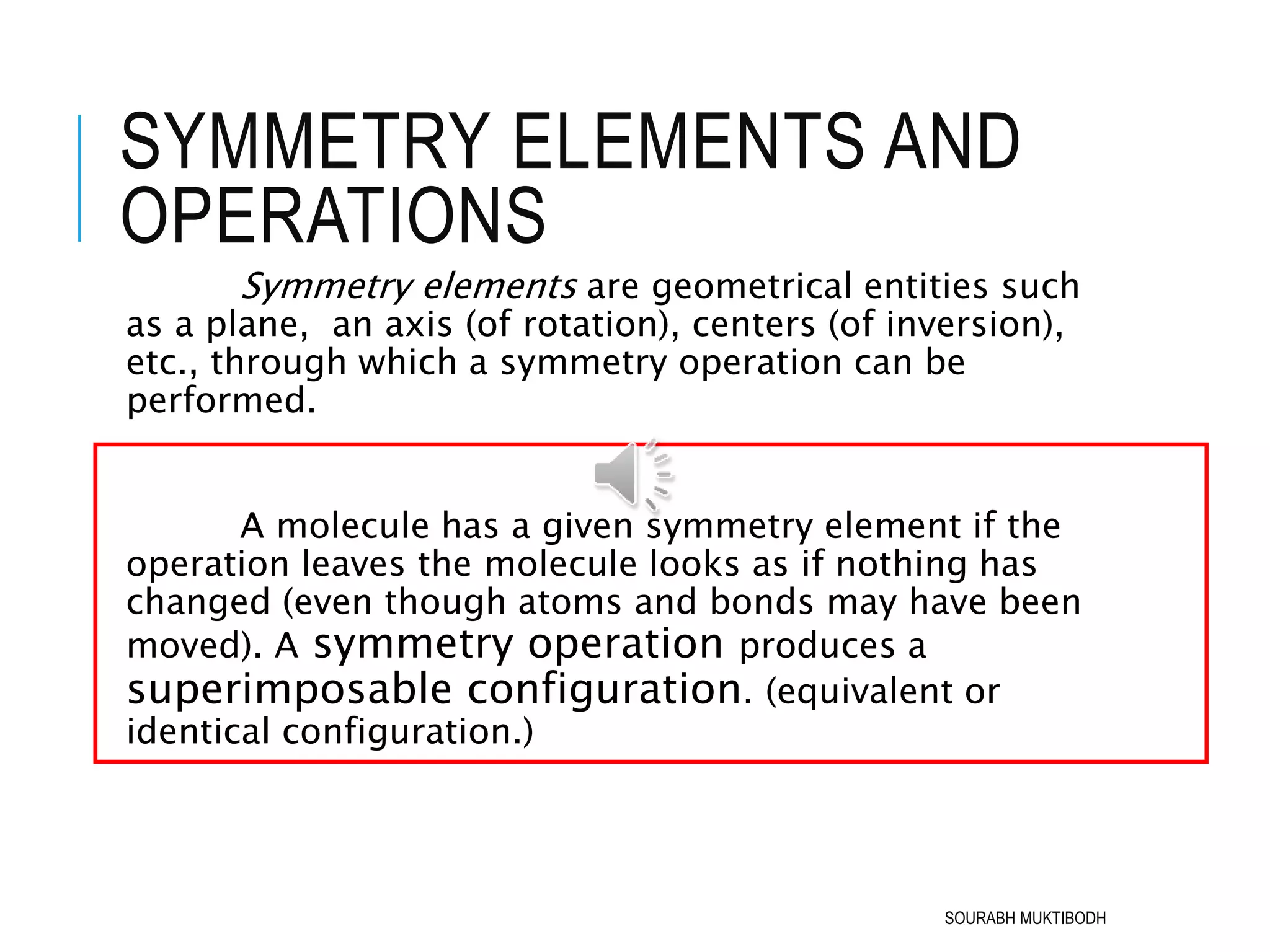 Symmetry Elements and Operations ppt | PPTX