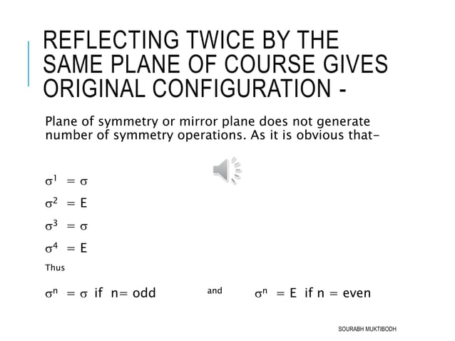 Symmetry Elements and Operations ppt | PPTX | Chemistry | Science