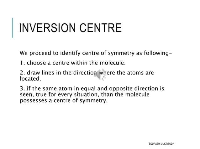 Symmetry Elements and Operations ppt | PPTX | Chemistry | Science