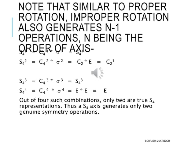 Symmetry Elements and Operations ppt | PPTX | Chemistry | Science