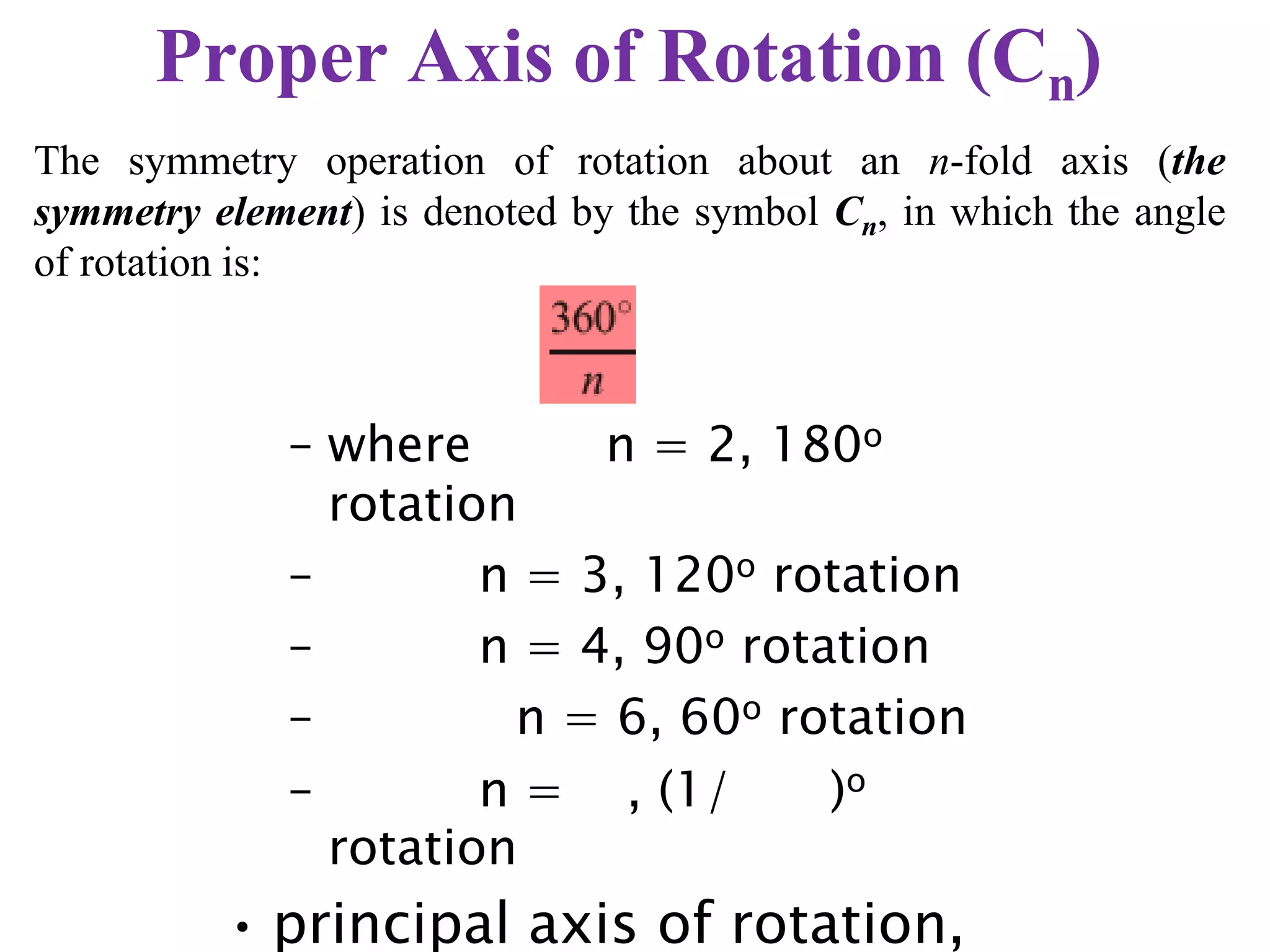 Symmetry and group theory | PPTX