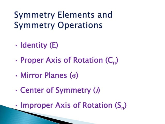 Symmetry and group theory | PPTX | Chemistry | Science