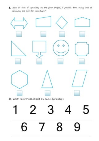 Symmetry worksheet2 | PDF