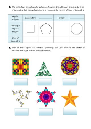 Symmetry worksheet2 | PDF
