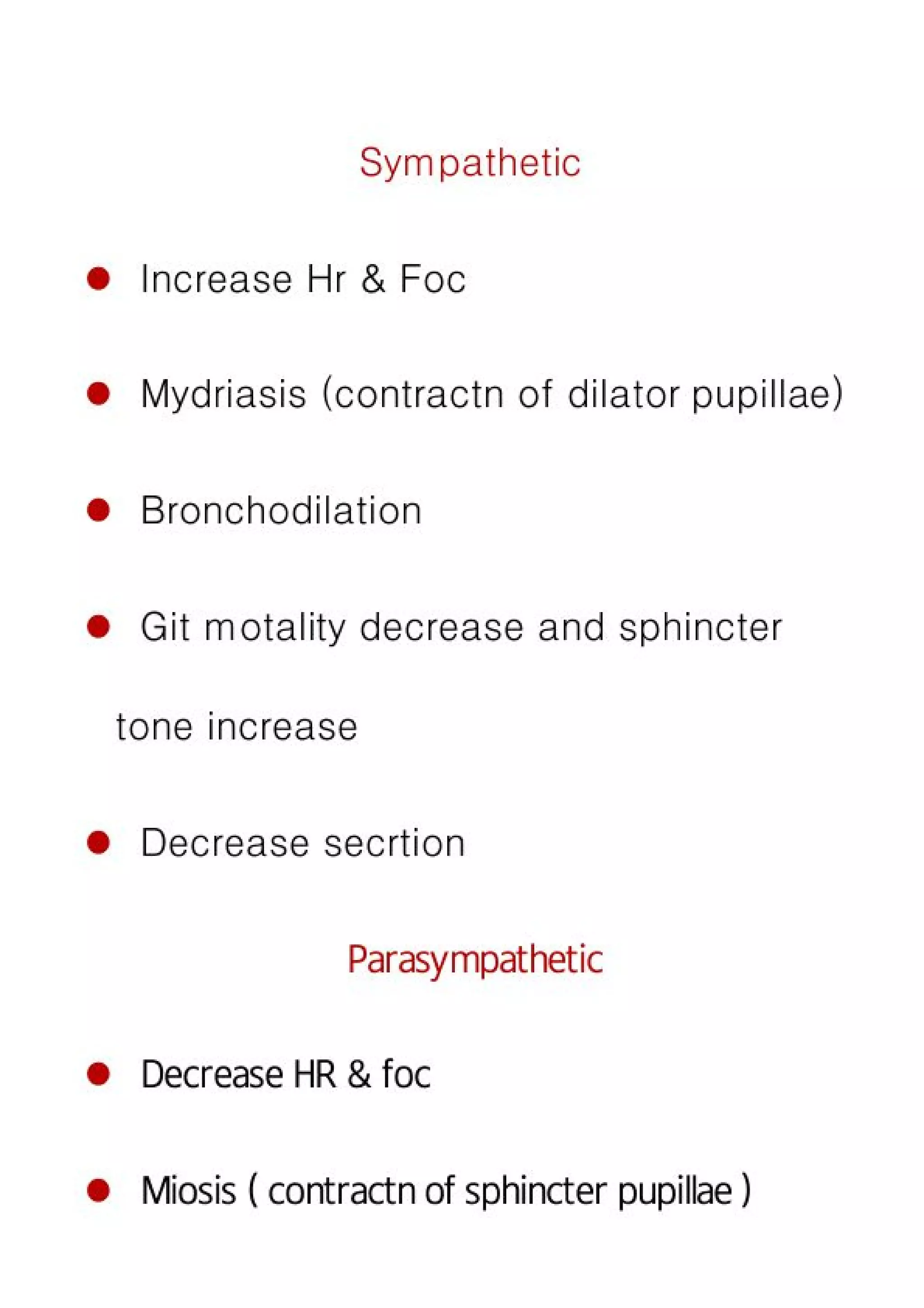 Sym & parasympathetic | PDF