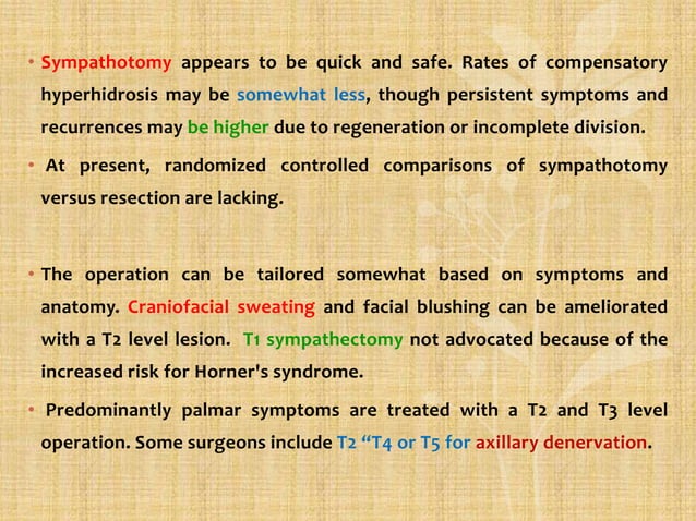 Sympathectomy | PPTX | Death, Injury, or Military Conflict | Sensitive ...