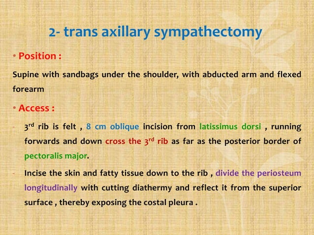 Sympathectomy | PPTX | Death, Injury, or Military Conflict | Sensitive ...
