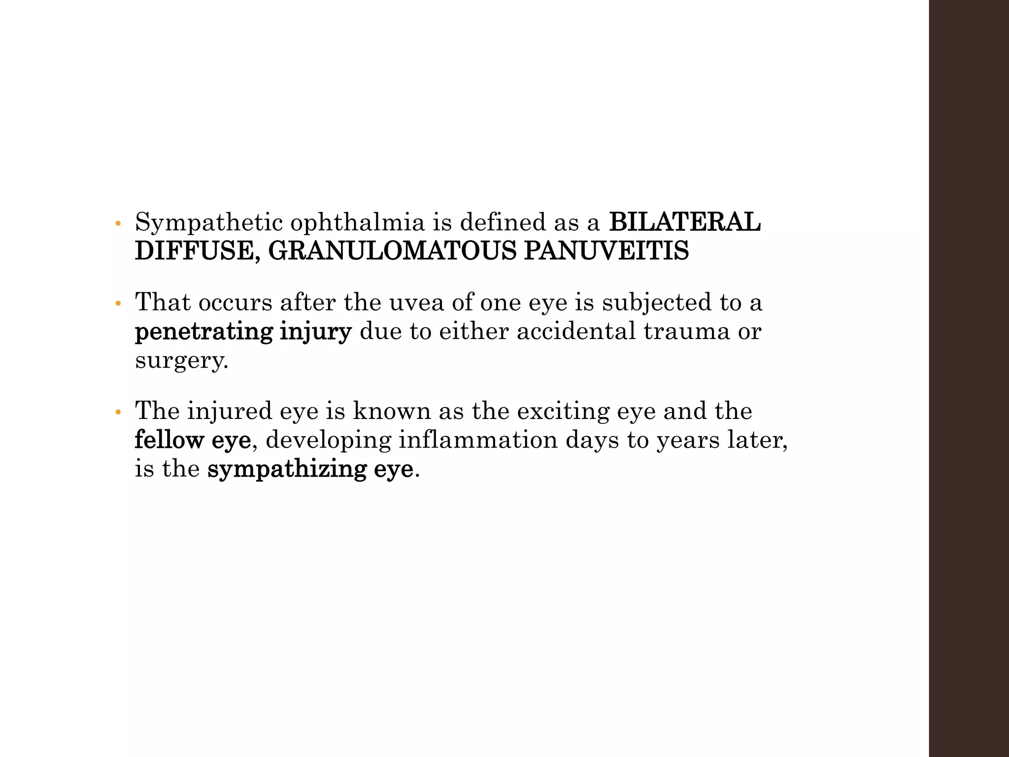 Sympathetic ophthalmitis | PPTX