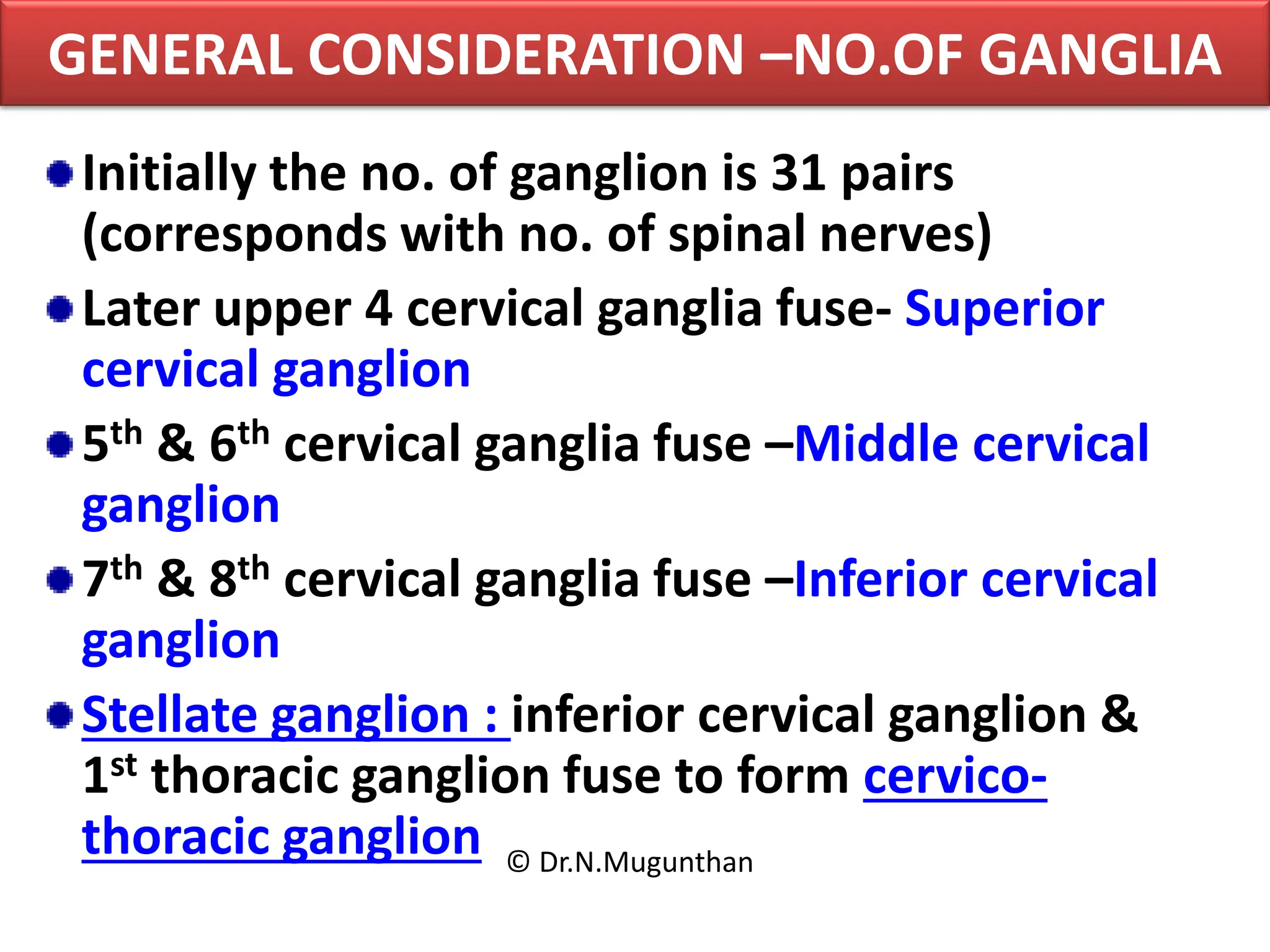 SYMPATHETIC SYSTEM & CERVICAL SYMPATHETIC CHAIN -Prof.Dr.N.Mugunthan ...