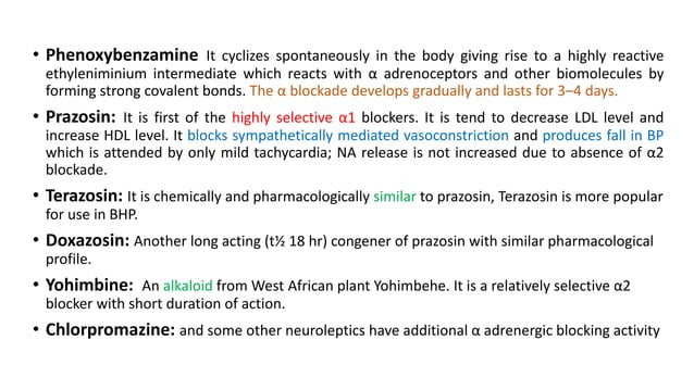 Sympatholytic drugs | PPTX