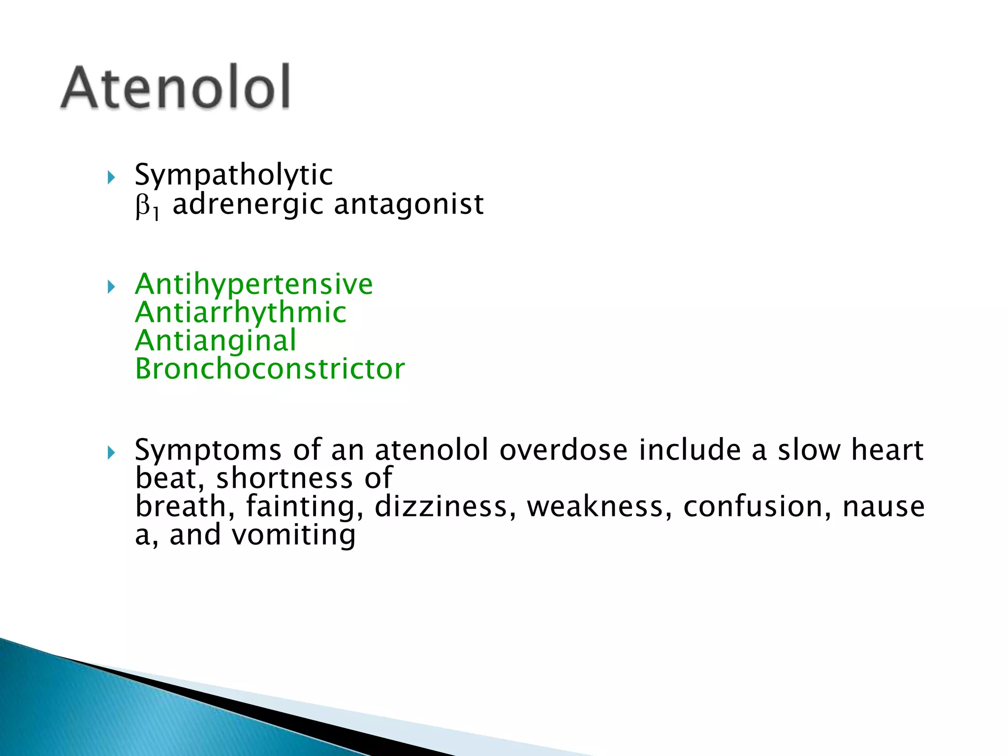 Sympatholytics | PPTX | Heart and Cardiovascular Diseases | Diseases ...