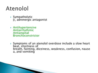 Sympatholytics | PPTX