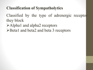 Sympatholytics | PPTX