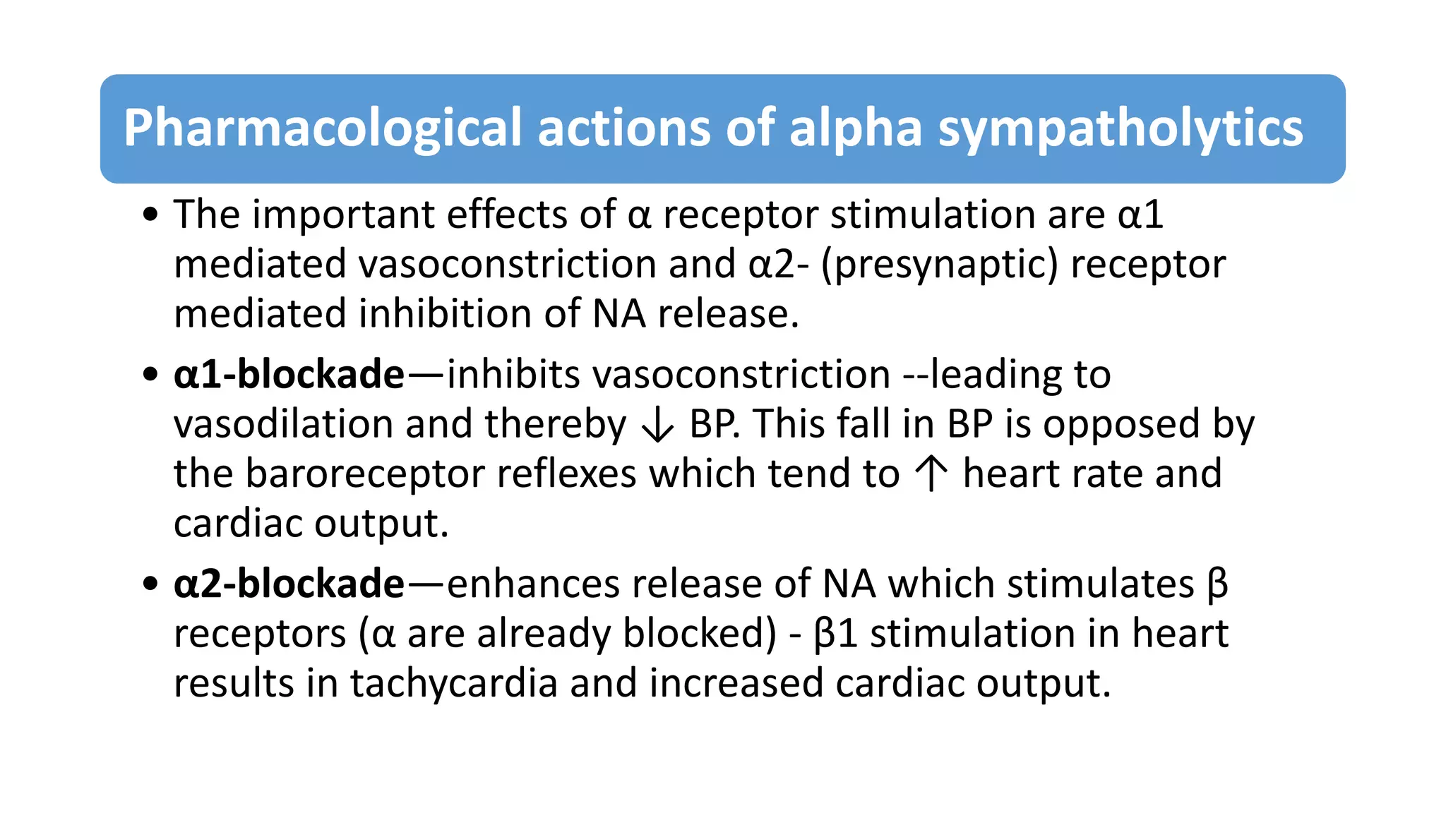 Sympatholytics.pptx | Heart and Cardiovascular Diseases | Diseases and ...