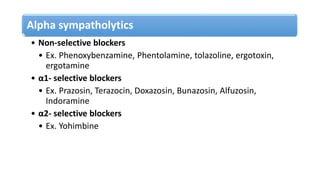 Sympatholytics.pptx | Heart and Cardiovascular Diseases | Diseases and ...