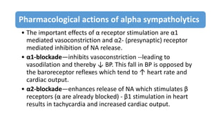 Sympatholytics.pptx | Heart and Cardiovascular Diseases | Diseases and ...