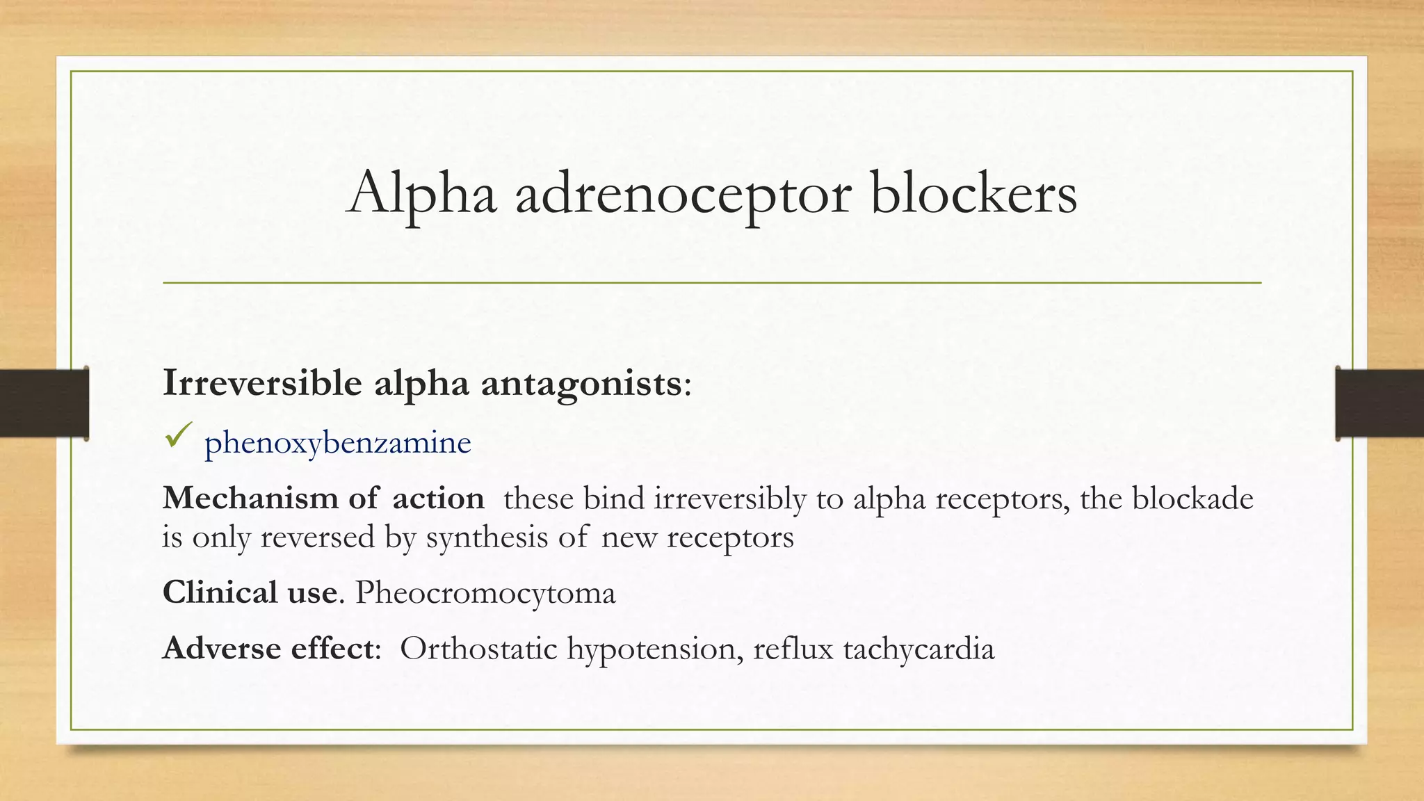 Sympatholytics (dr ibanda) | PPTX