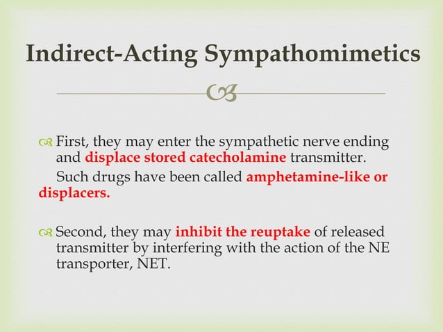 Sympathomimetic | PPTX | Endocrine and Metabolic Diseases | Diseases ...