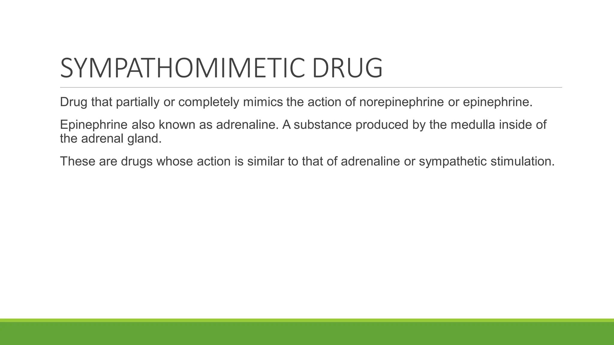SYMPATHOMIMETIC AND ADRENERGIC DRUGS. PDF | PDF