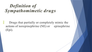 SYMPATHOMIMETIC AGENTS AND ADVERSE EFFECTS.pptx
