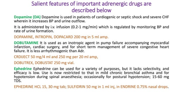 Sympathomimetic drugs | PPTX | Heart and Cardiovascular Diseases ...