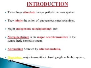 Sympathomimetic drugs | PPTX