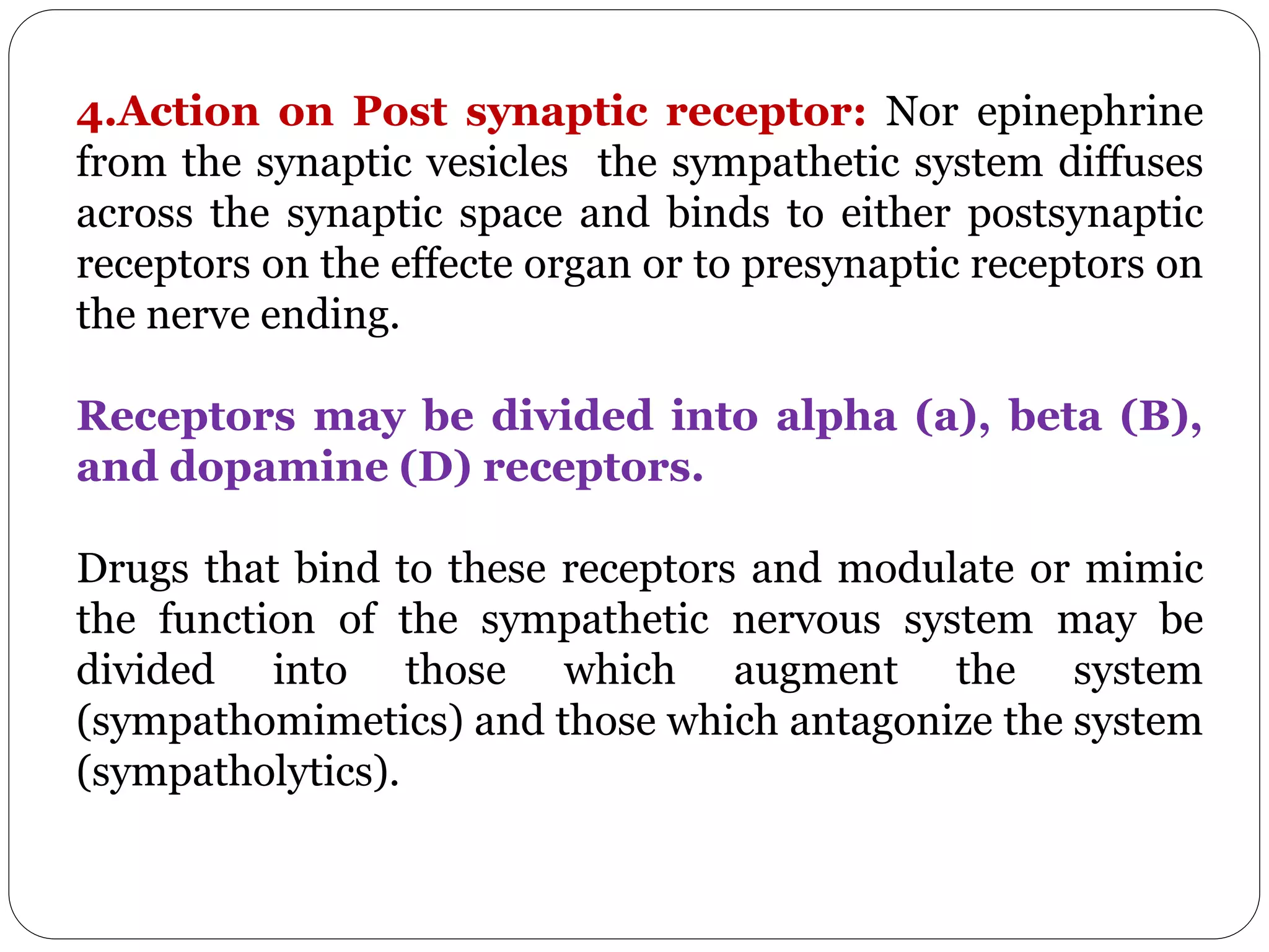 Sympathomimetic Drugs | PPTX