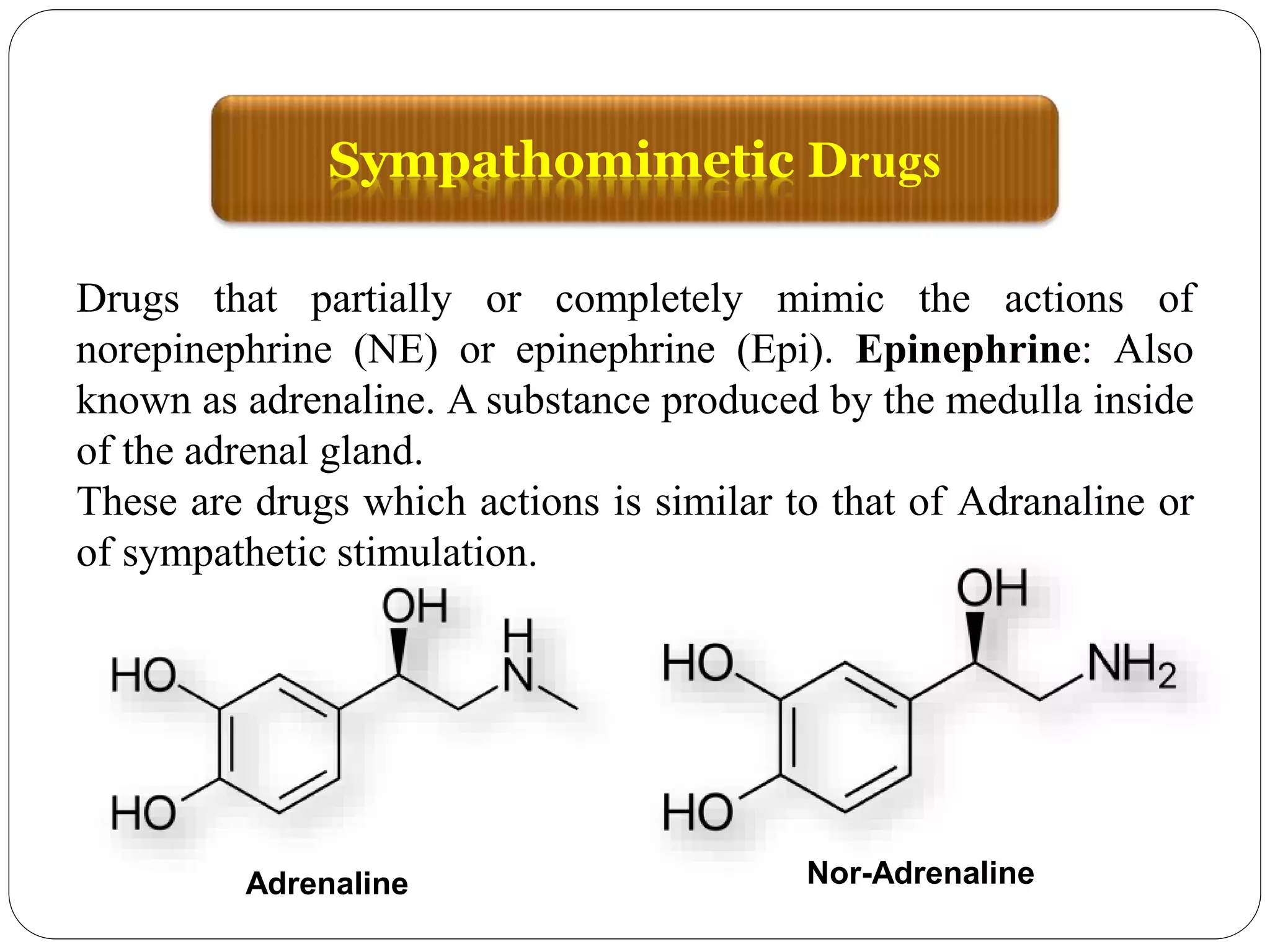 Sympathomimetic Drugs | PPTX