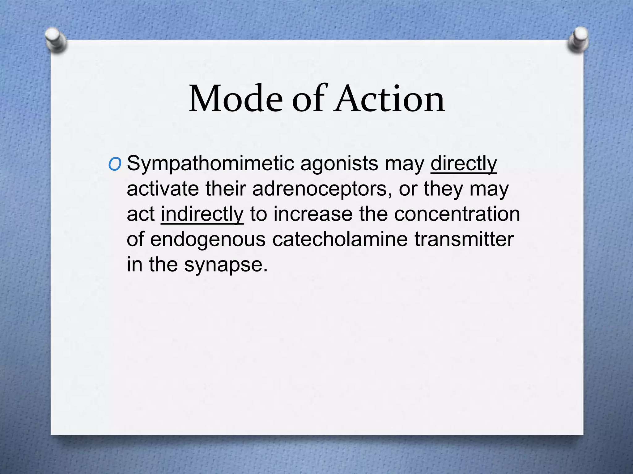 Sympathomimetics | PPT