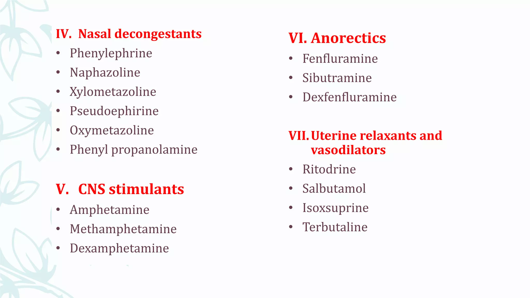 Sympathomimetics | PPTX