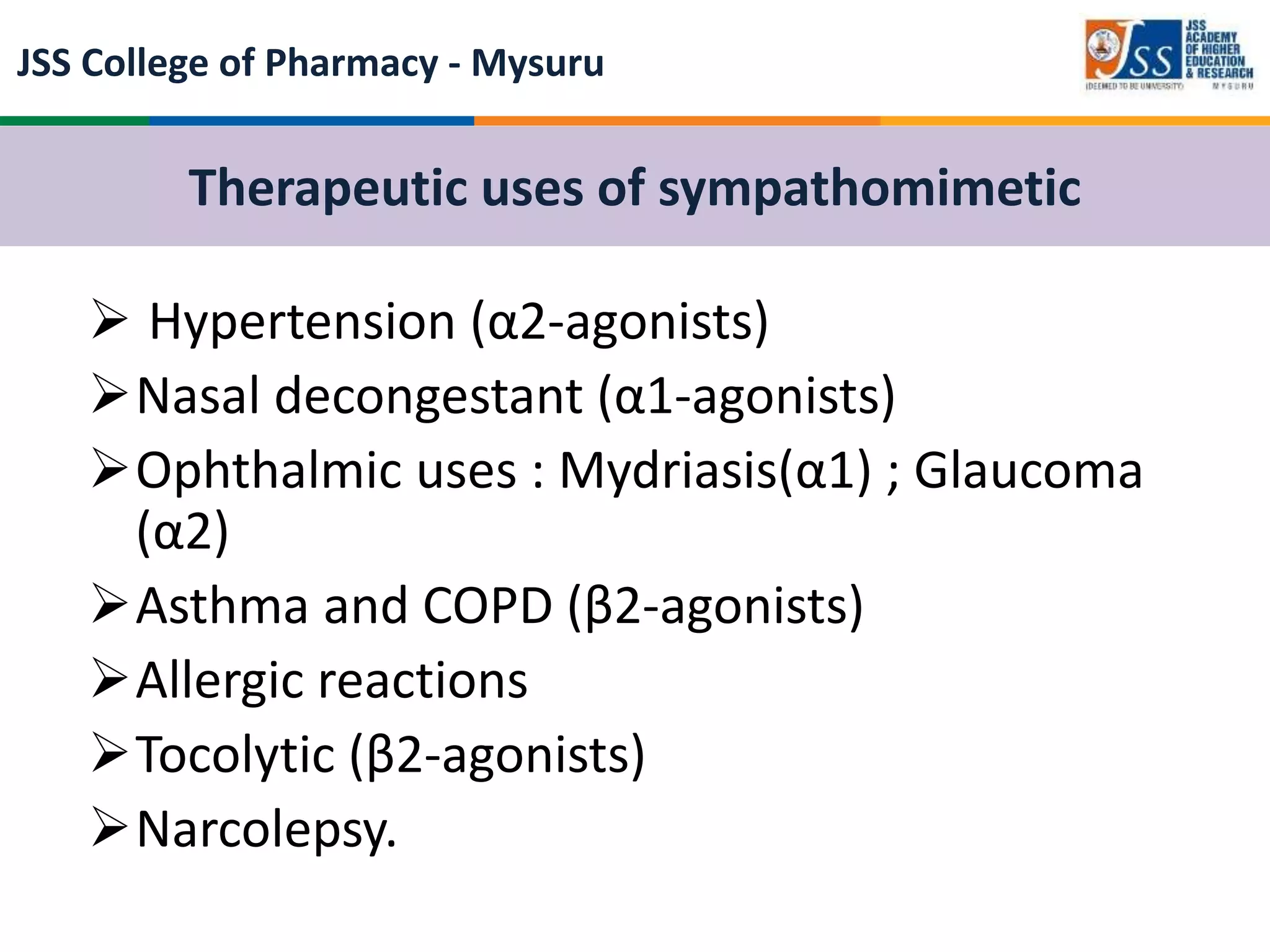 Sympathomimetics | PPTX